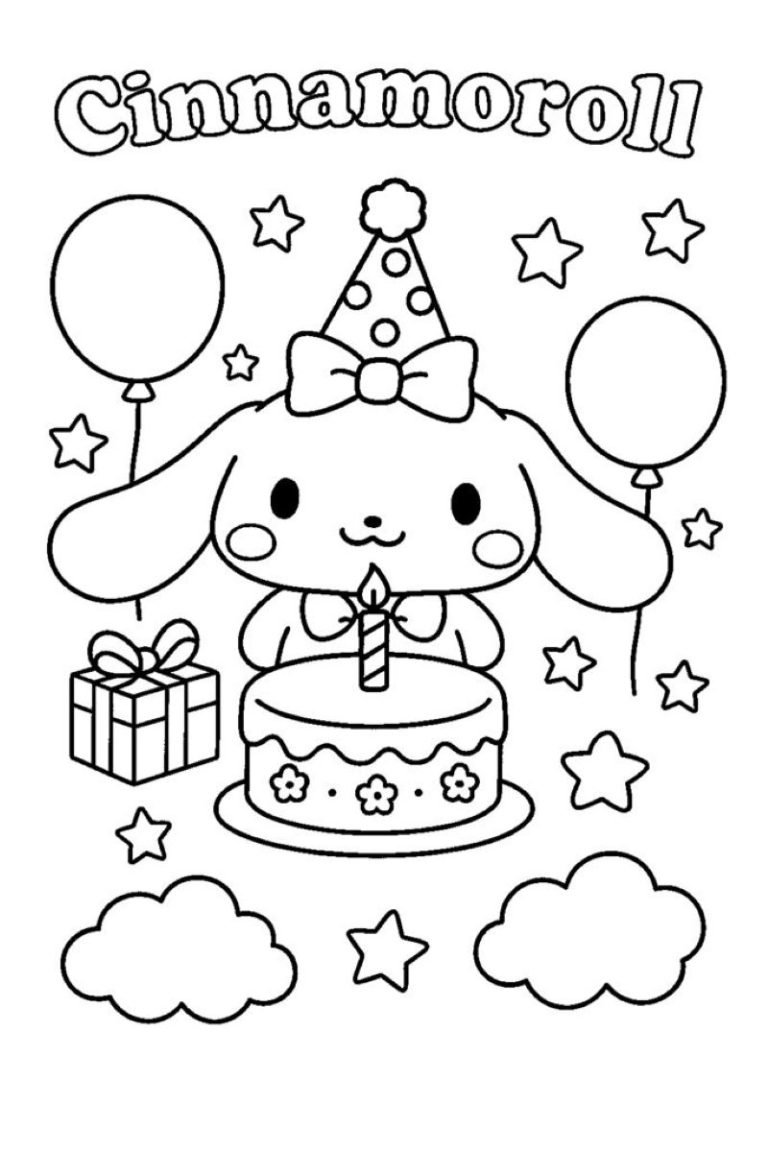 Khám phá 66+ tranh tô màu Cinnamoroll siêu cute, đáng yêu