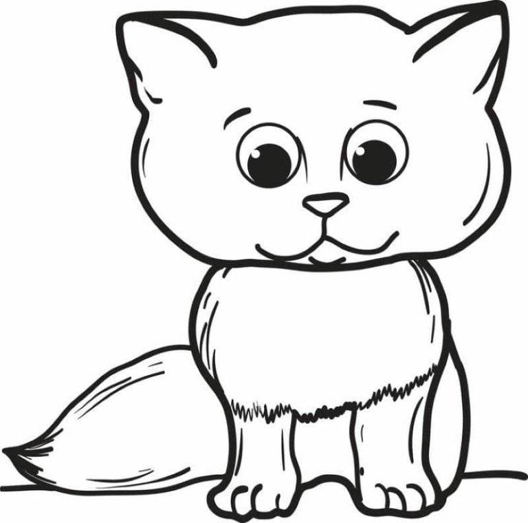 Tổng hợp 90+ tranh tô màu con mèo siêu cute, đáng yêu cho bé